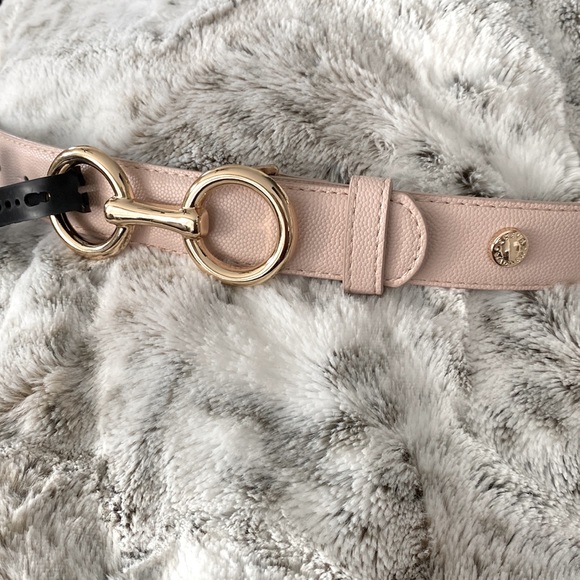 Steve Madden | Accessories | Steve Madden Cream Belt With Gold Hardware ...